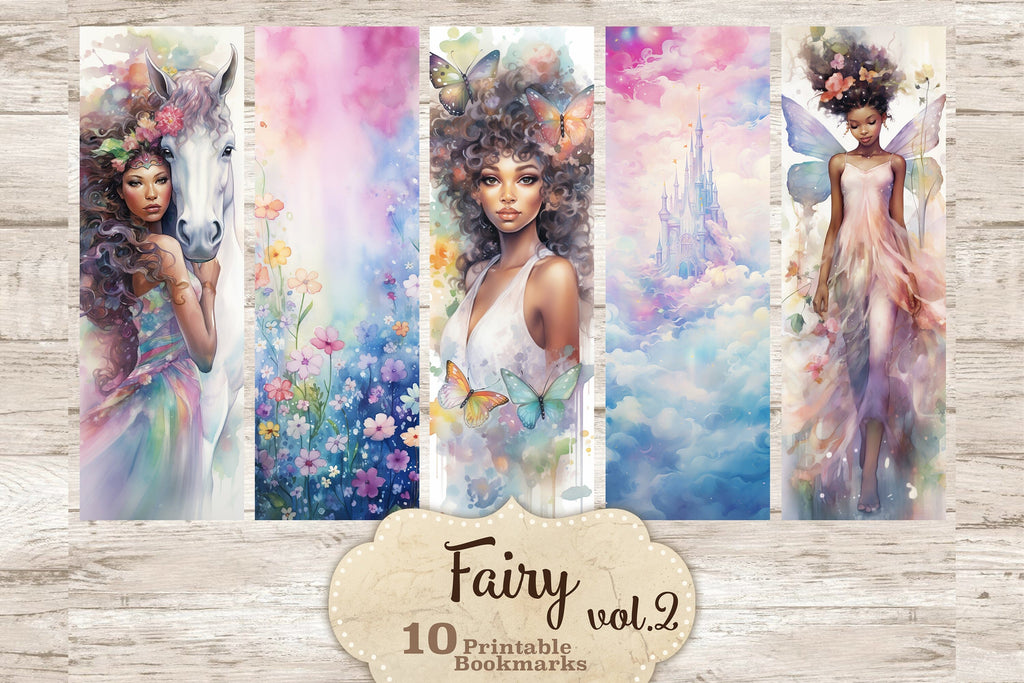 Fairy Bookmarks Printable | Bookmarks Sublimation Bundle - So Fontsy