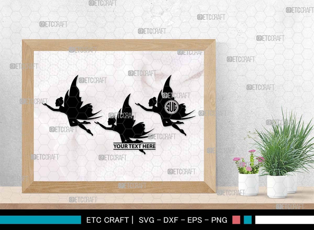 Fairy Monogram, Fairy Silhouette, Fairy SVG, Angle Svg, Tinkerbell Svg ...