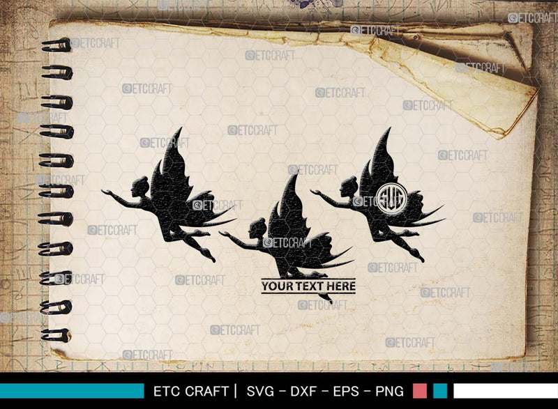 Fairy Monogram, Fairy Silhouette, Fairy SVG, Angle Svg, Tinkerbell Svg ...