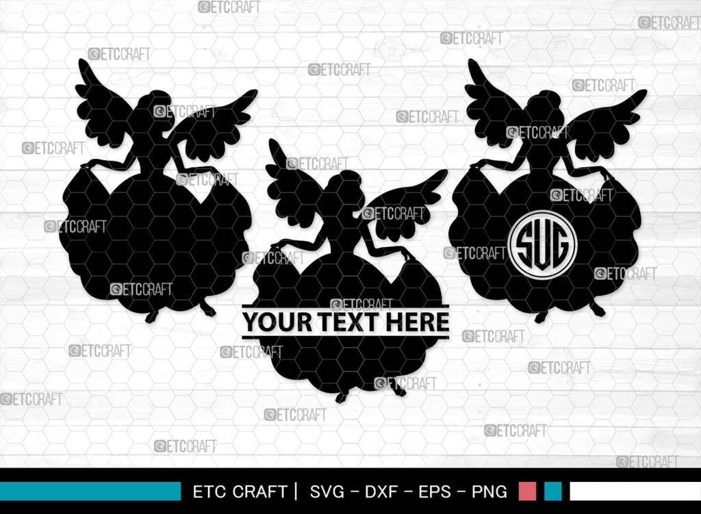 Fairy Monogram, Fairy Silhouette, Fairy SVG, Angle Svg, Tinkerbell Svg ...