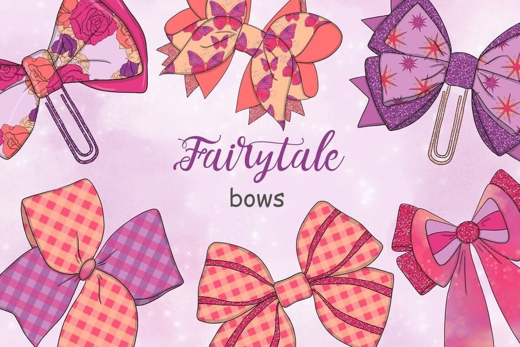 Fairy Tale BOWS Happy Autumn Magic Pumpkin Digital - PNG - So Fontsy