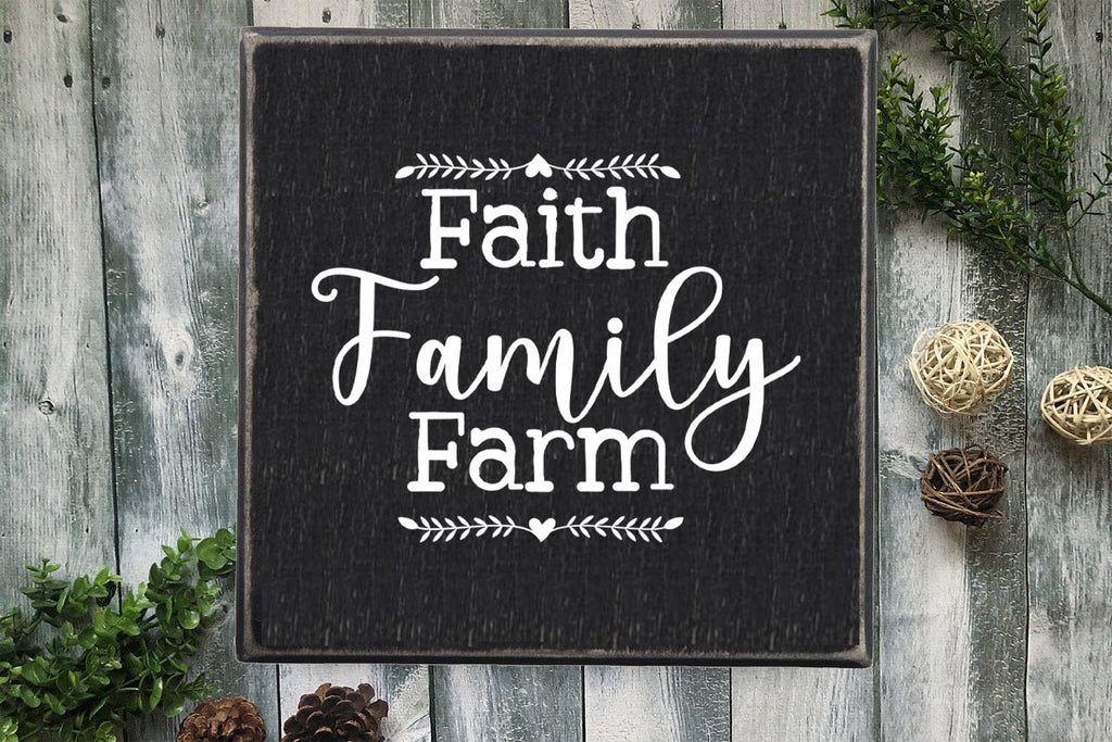 Faith Family Farm I Farmhouse Kitchen Sign SVG I Kitchen SVG - So Fontsy