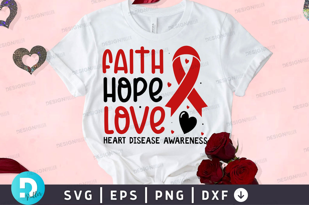 Faith hope love heart Svg Design - So Fontsy