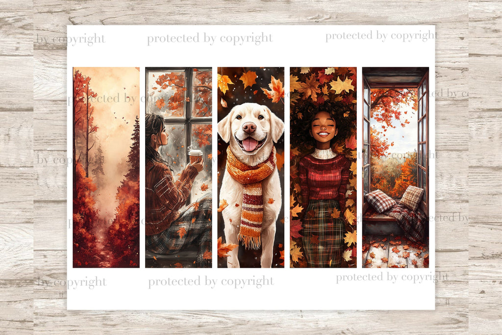 Fall Bookmark | Autumn Printable Bundle - So Fontsy