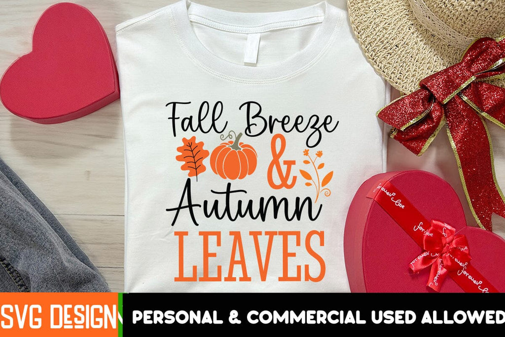 Fall Breeze & Autumn Leaves SVG Design,Thanksgiving SVG Quotes ...