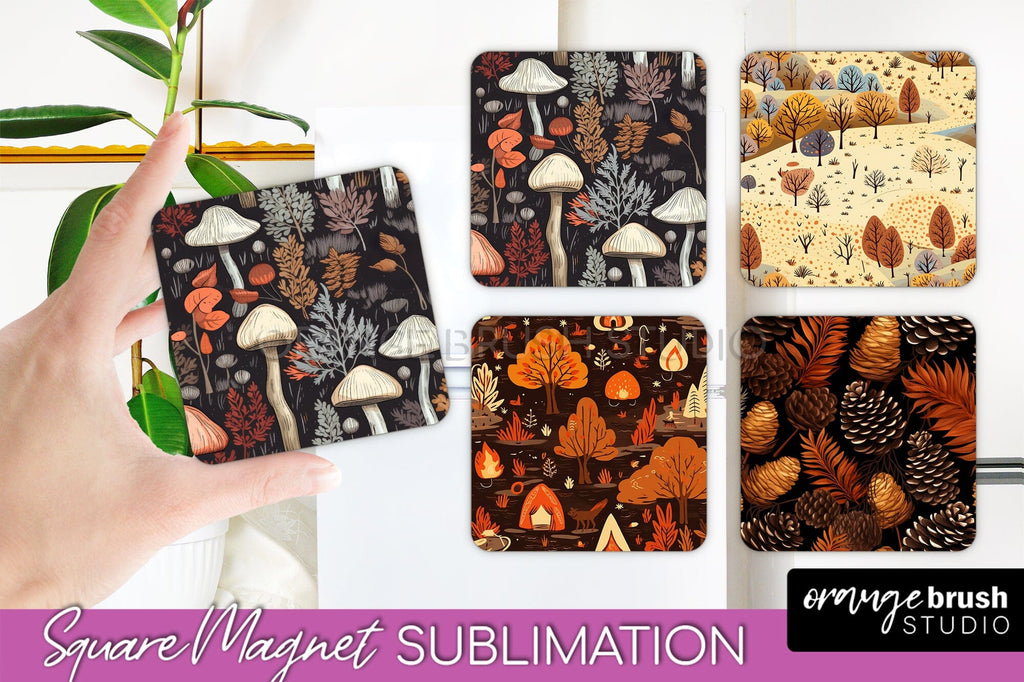 Fall Magnet Sublimation - Autumn Forest Magnet Designs - So Fontsy