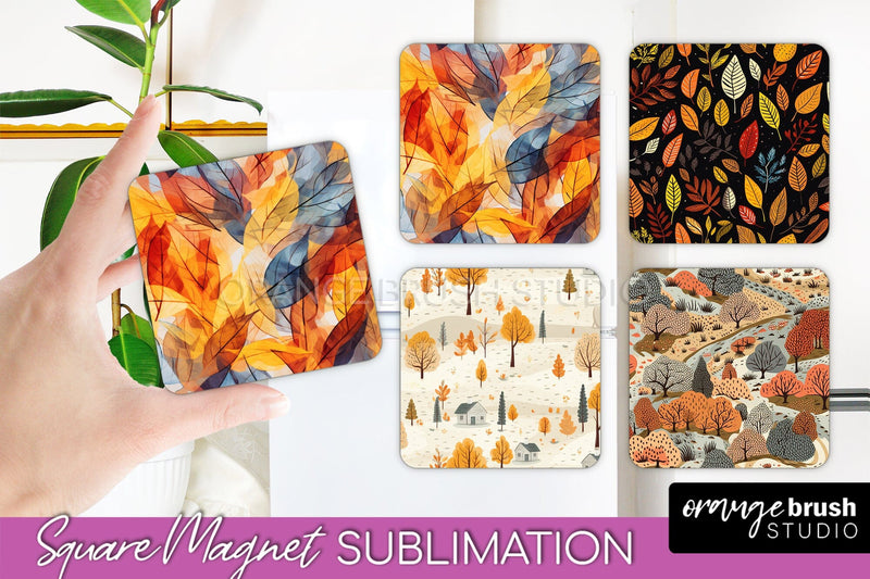 Fall Magnet Sublimation - Autumn Forest Magnet Designs - So Fontsy