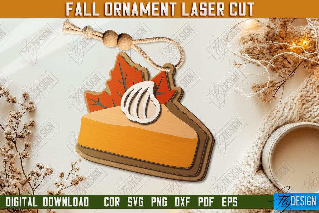 Fall Ornament Laser Cut Design, Autumn Hanging Sign SVG, Autumn Home ...