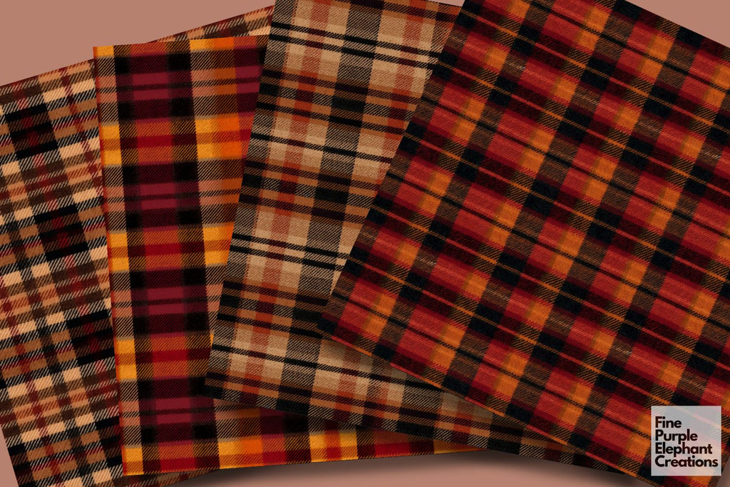Fall Plaid Fabric Texture Gingham - So Fontsy