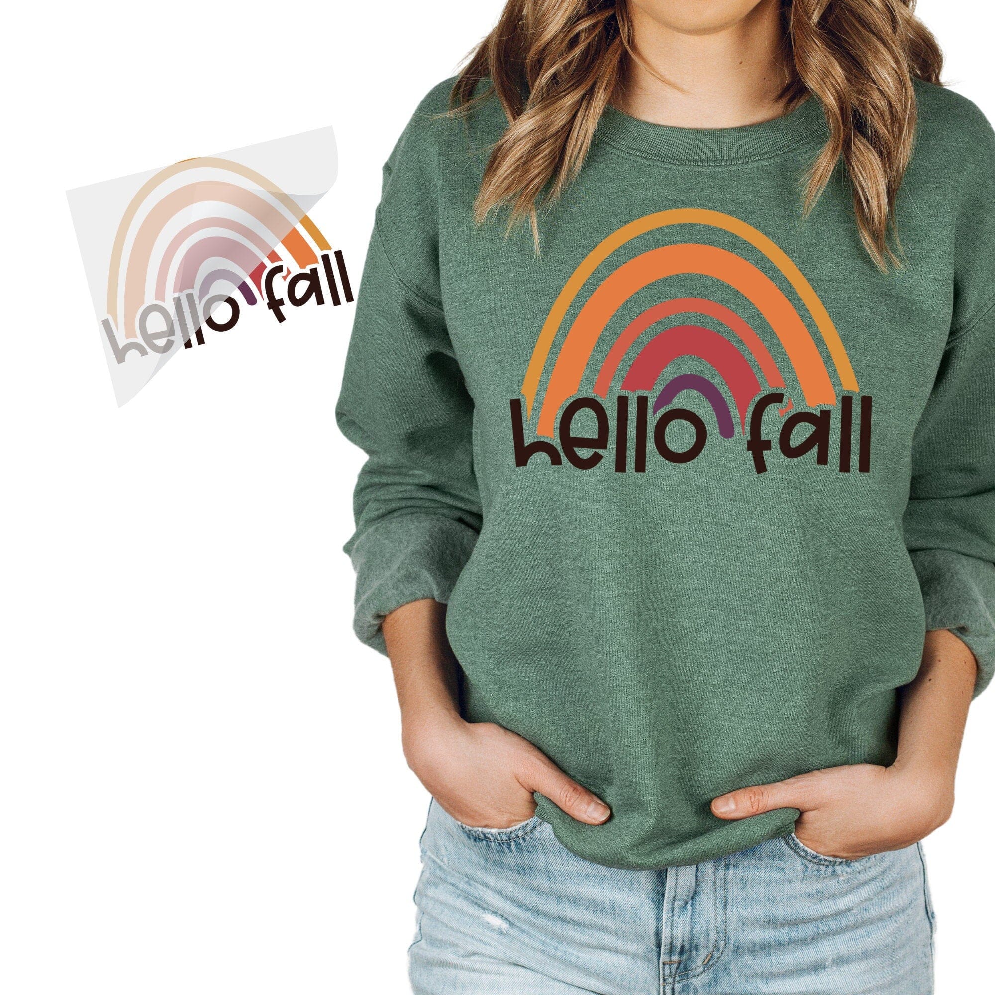 Fall Rainbow DTF Iron On Transfer - So Fontsy