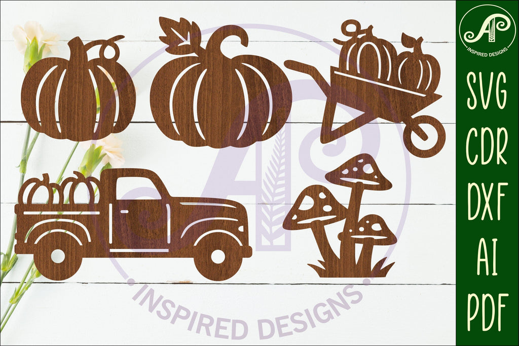 fall shape silhouette laser cut outs SVG file - So Fontsy