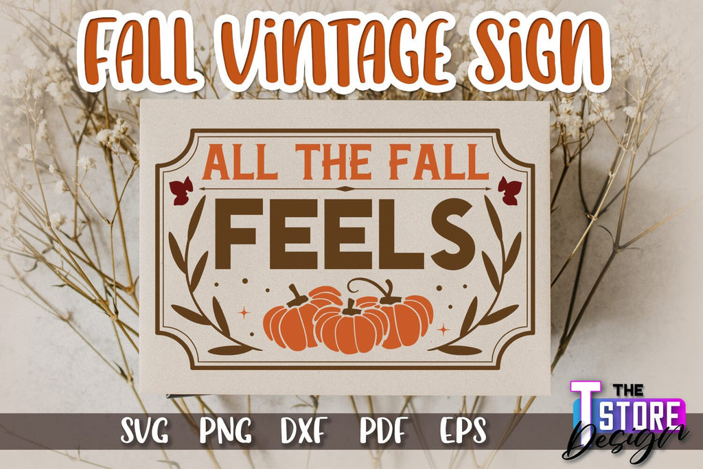 Fall Vintage Sign | Autumn Season | Happy Fall | Autumn Vibes | SVG ...