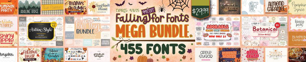 Falling for Fonts Bundle - So Fontsy