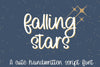 Falling Stars, A Cute Handwritten Script Font - So Fontsy
