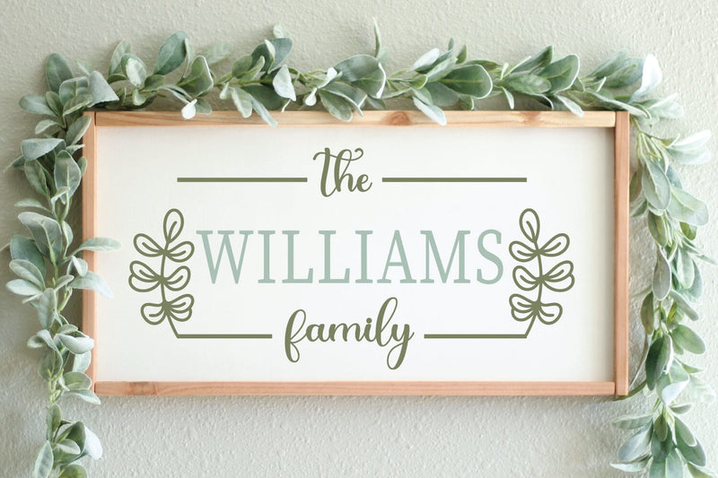Family Name Split Monogram SVG | Floral Monogram SVG Cut File - So Fontsy