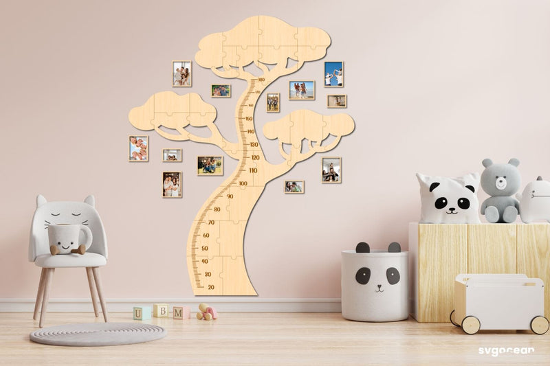 Family Tree Height Chart Laser Cut - So Fontsy