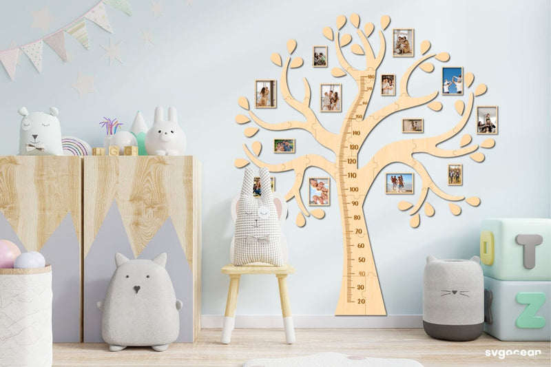 Family Tree Height Chart Laser Cut - So Fontsy