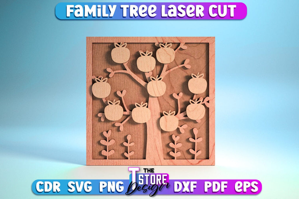 Family Tree Laser Cut | Decorative Family Signs Design | CNC File - So ...