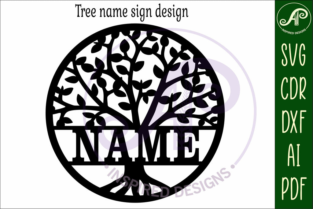 Family tree name wall art sign, SVG personalized - So Fontsy