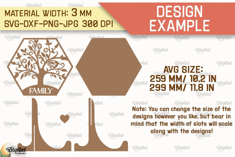 Family Tree Sign SVG. Laser Cut Wooden Family Tree - So Fontsy