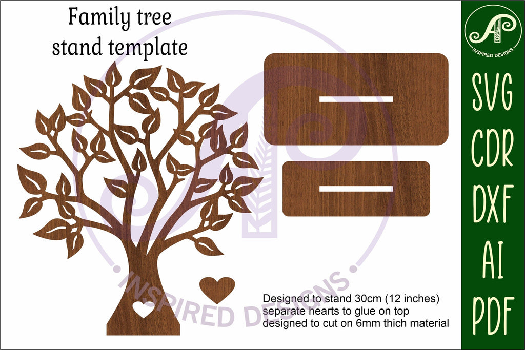 Family tree stand, laser cut file, family name tree SVG 2 - So Fontsy