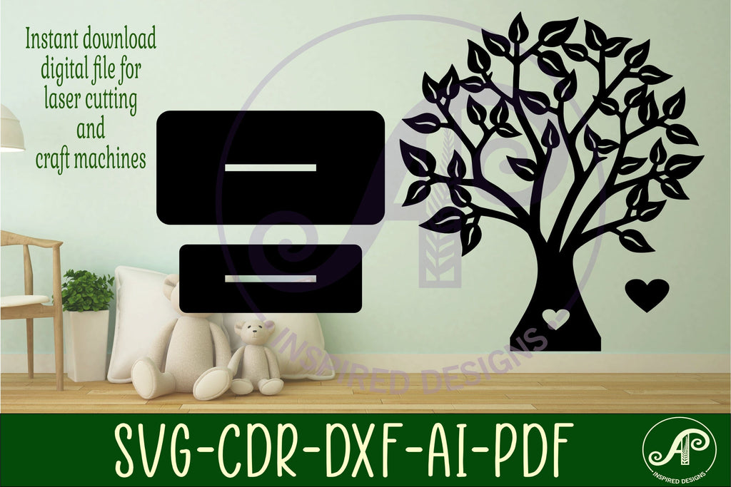 Family tree stand, laser cut file, family name tree SVG 2 - So Fontsy