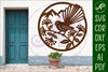 Fantail New Zealand bird wall sign, SVG file. - So Fontsy