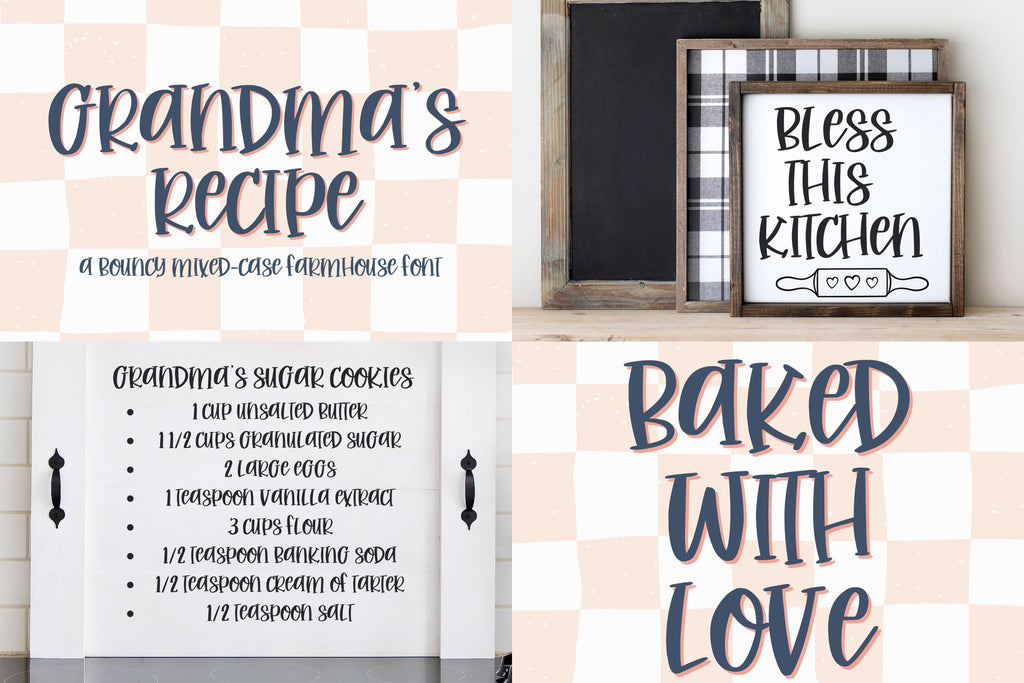 Farmhouse Handwritten Font Bundle for Cricut, Cute Cursive Handwriting ...