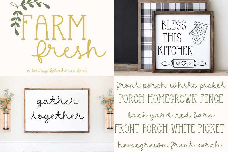 Farmhouse Handwritten Font Bundle for Cricut, Cute Cursive Handwriting - So Fontsy