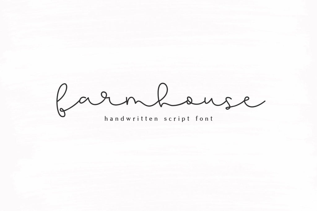 Farmhouse - Script Font - So Fontsy