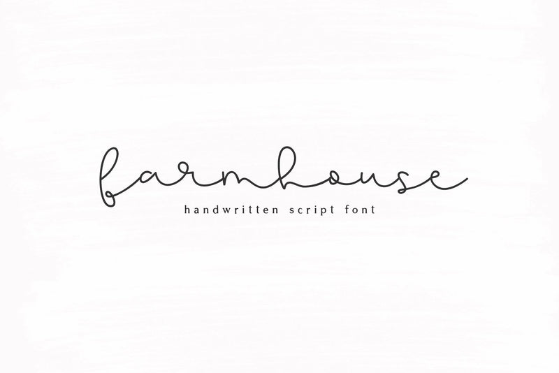 Farmhouse - Script Font - So Fontsy