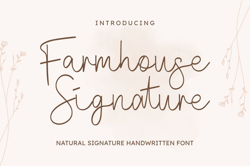 Farmhouse Signature - Natural Signature Font - So Fontsy