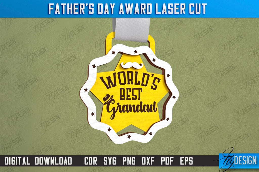 Father's Day Award | Wooden Trophy | Personalized Award for Dad | CNC ...