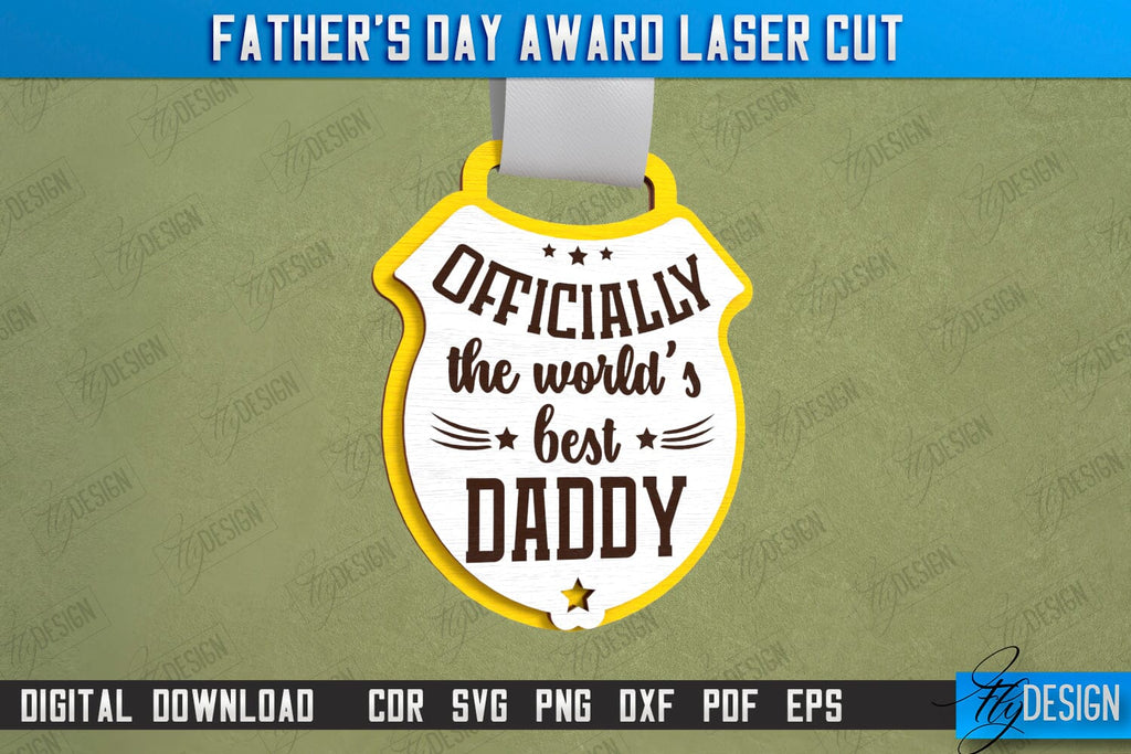 Father's Day Award | Wooden Trophy | Personalized Award for Dad | CNC ...