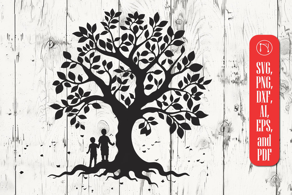 Father's Day Dad Tree SVG cut file - So Fontsy