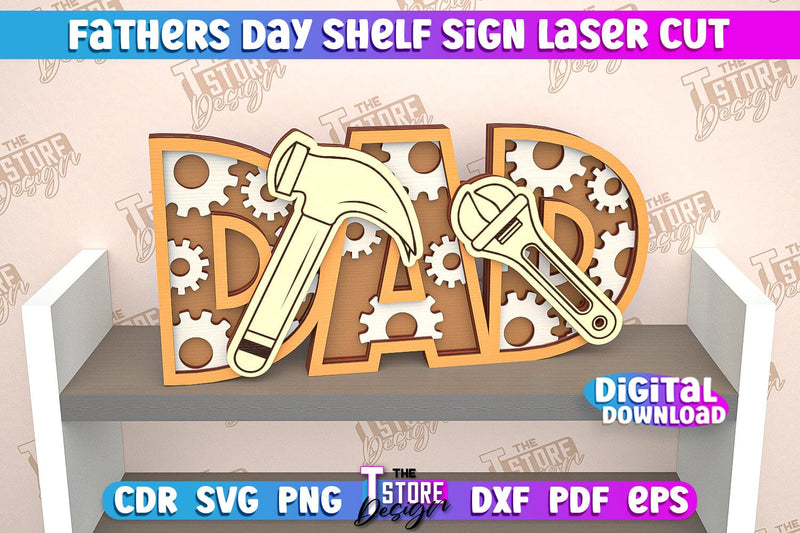 Father’s Day Shelf Sign | 3D Shelf Sign | Gift for Grandpa | CNC Files ...
