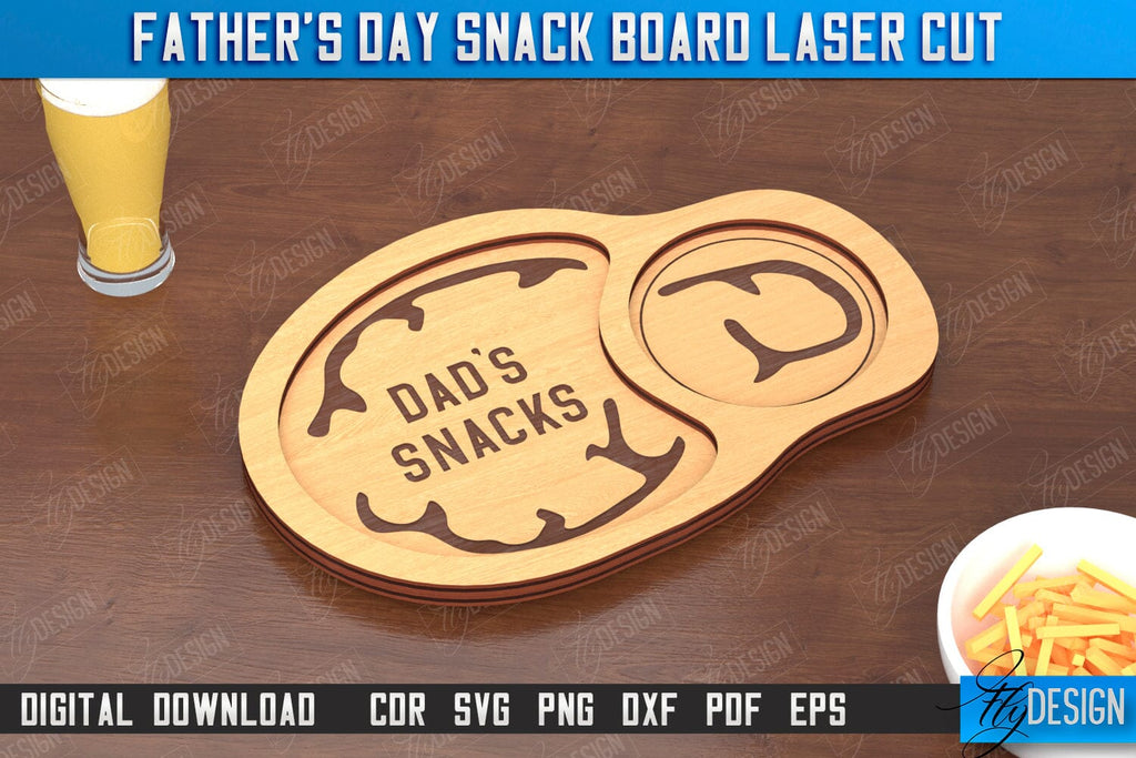 Father's Day Snack Board Laser Cut | Beer Snack Board | Snack Tray ...