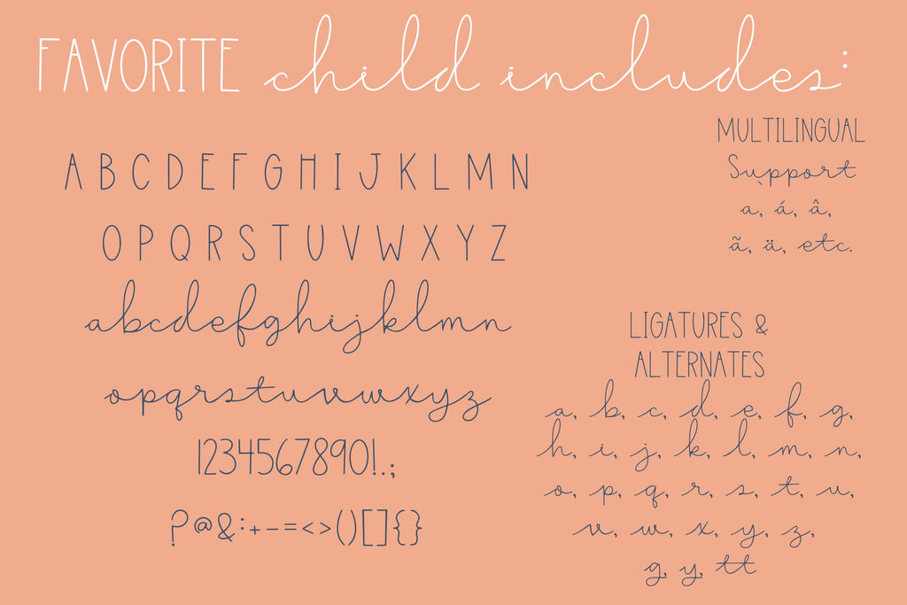 Favorite Child, Cute Handwritten Font - So Fontsy