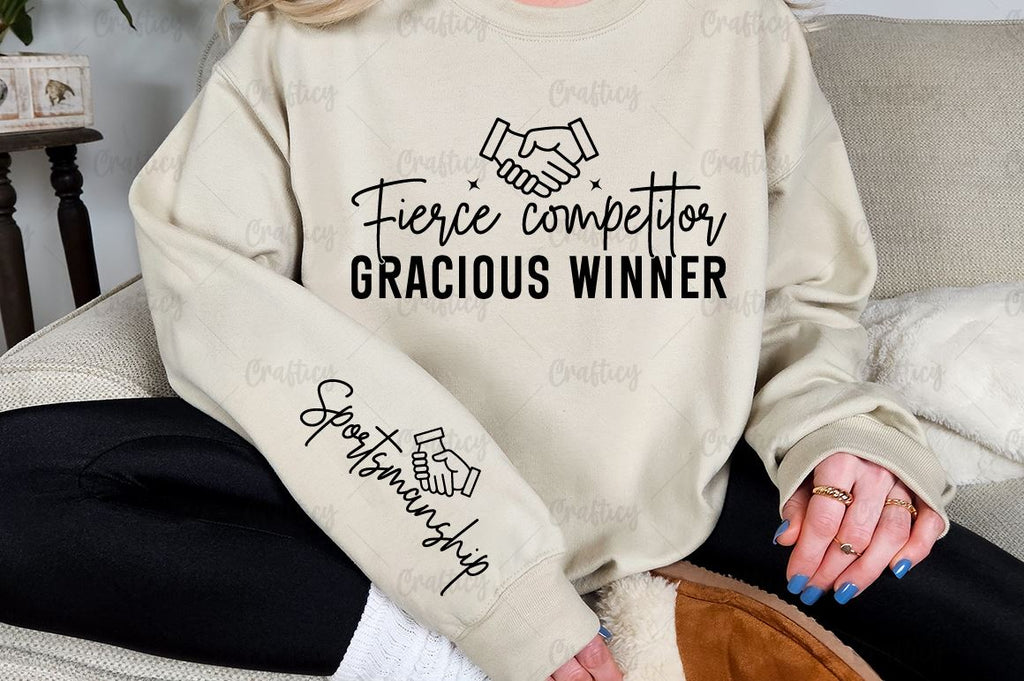 Fierce competitor gracious winner Sleeve SVG Design - So Fontsy