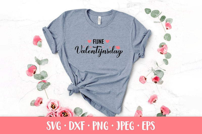 Fijne Valentijnsdag - Happy Valentines Day in Dutch SVG - So Fontsy