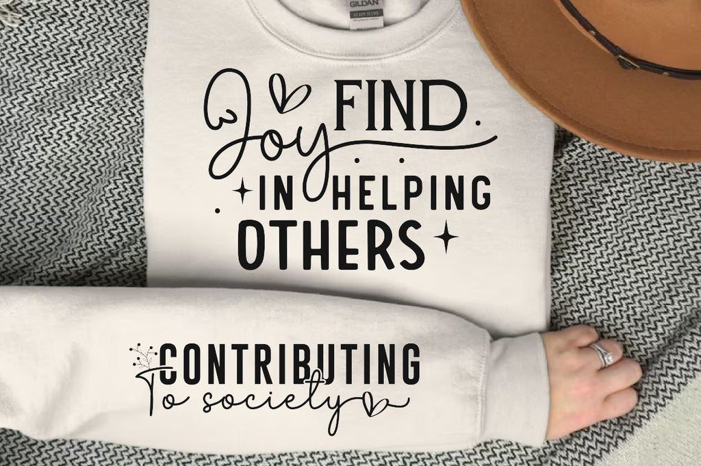 Find Joy in Helping Others Sleeve SVG Design, Inspirational sleeve SVG ...