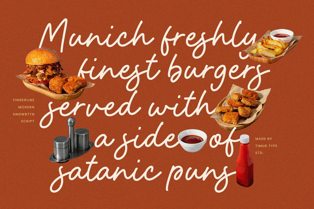 Fingerline - Modern Handwritten Script Font - So Fontsy