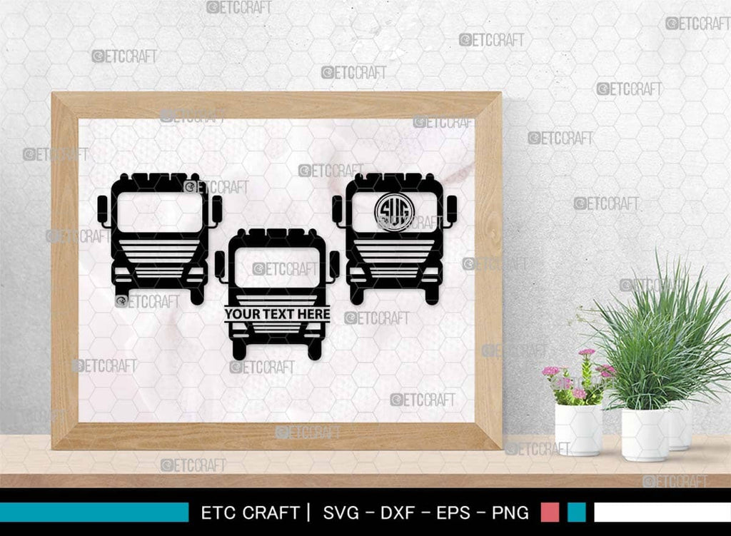 Fire Truck Monogram, Fire Truck Silhouette, Fire Truck SVG, Truck Svg ...
