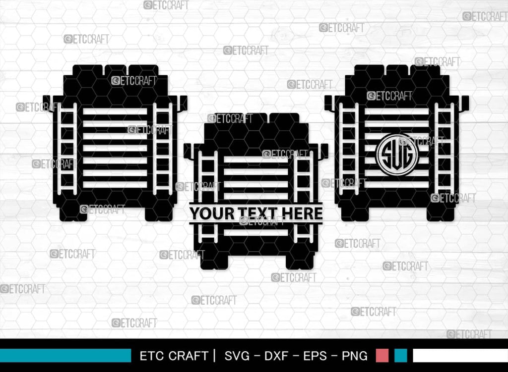 Fire Truck Monogram, Fire Truck Silhouette, Fire Truck SVG, Truck Svg ...