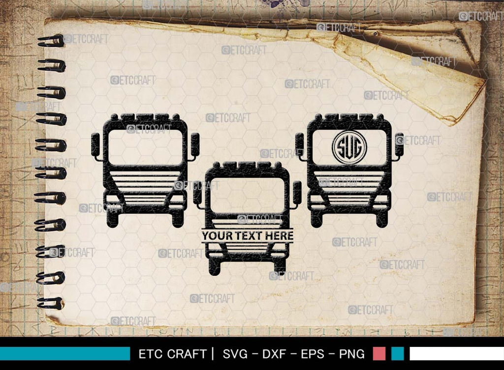 Fire Truck Monogram, Fire Truck Silhouette, Fire Truck SVG, Truck Svg ...