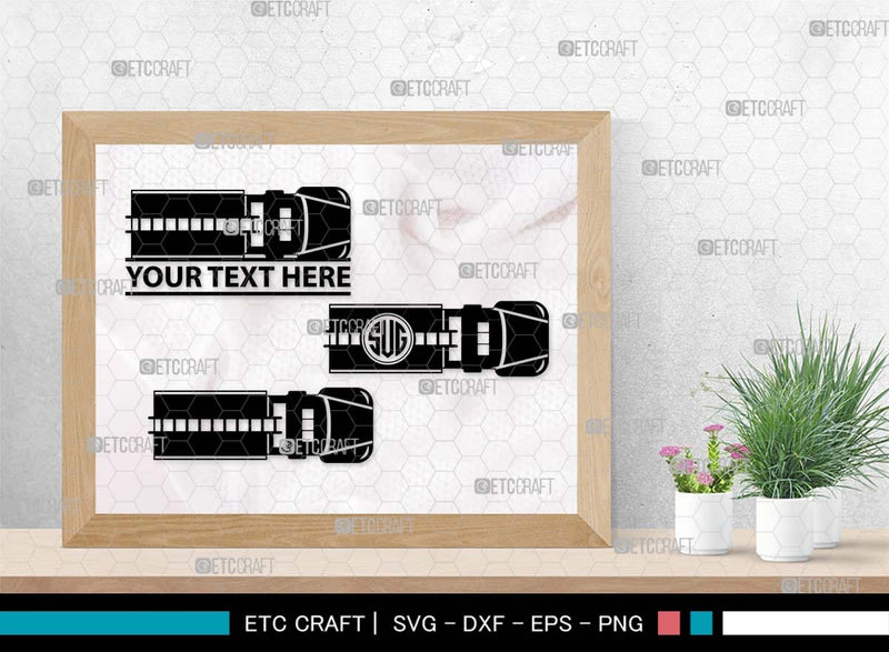 Fire Truck Monogram, Fire Truck Silhouette, Fire Truck SVG, Truck Svg ...