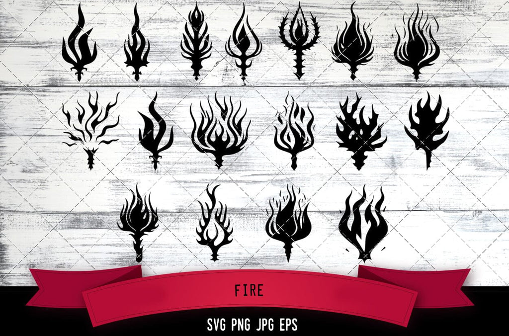 Fire Vector Bundle - JPG, SVG, PNG, EPS - Digital Download with ...