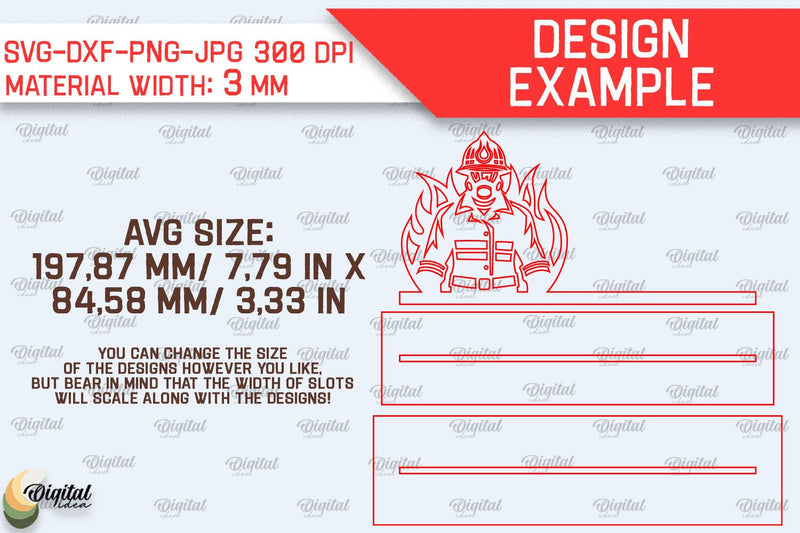 Firefighter Desk Name Plates Laser Cut Bundle - So Fontsy