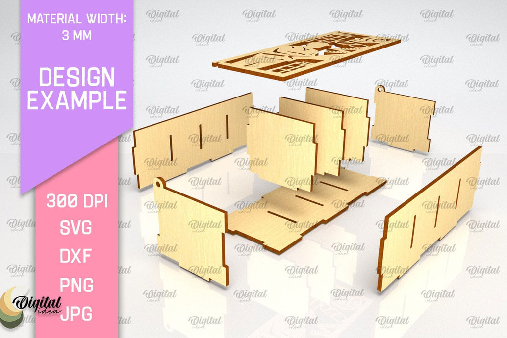 Firefighter Gift Box Laser Cut. 3D Favor Box SVG Laser Cut - So Fontsy