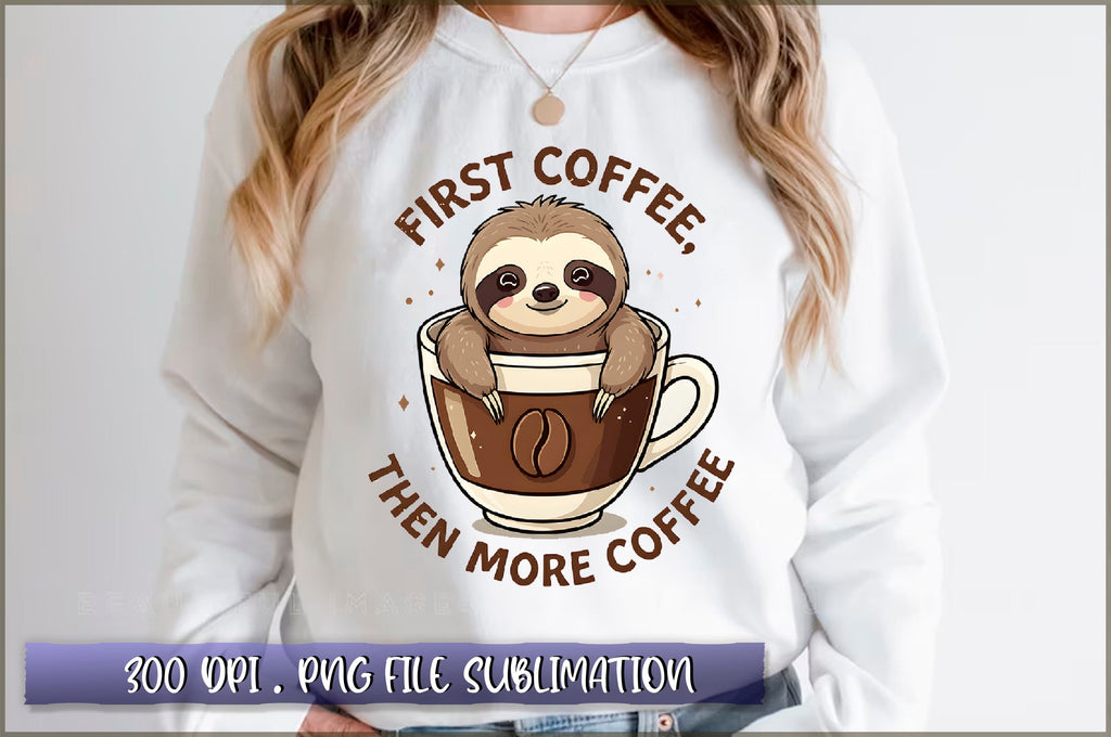 First coffee, then more coffee Sublimation - So Fontsy